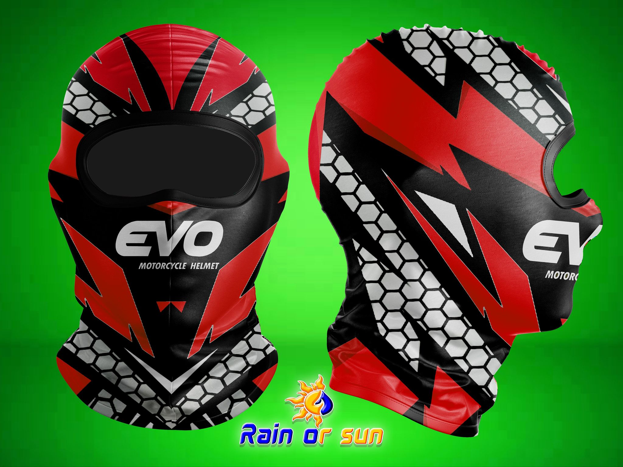 EVO balaclava full bonet full sublimation nylon spandex motor riding ...