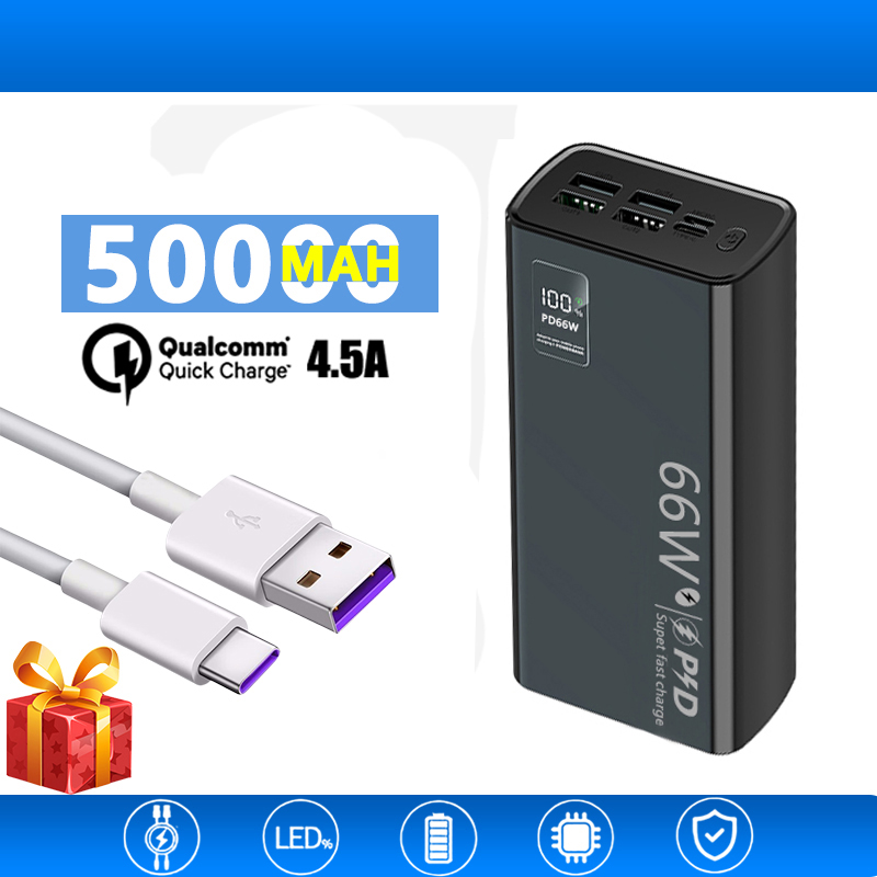 Maryr K7 High Quality 66W Super Fast Charger PowerBank 80000MAH heavy ...