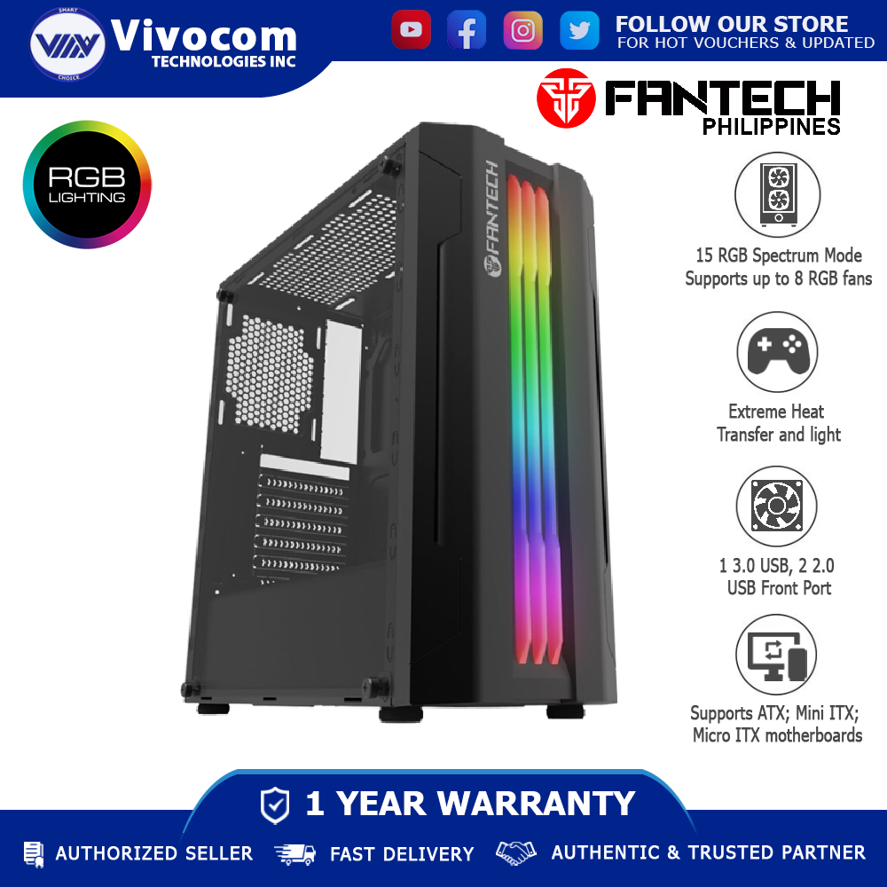 FANTECH STRIKE CG72 RGB Middle Tower Case | Lazada PH