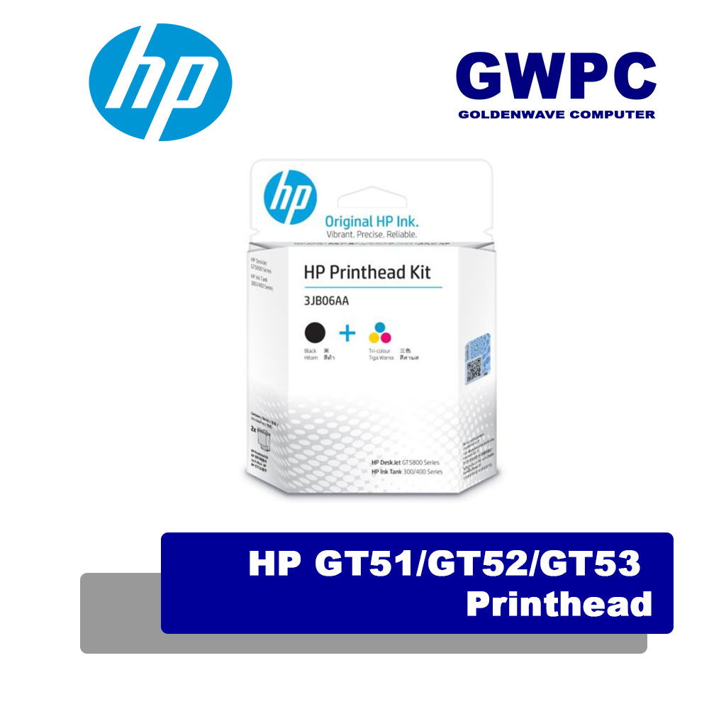 HP 3JB06AA ( M0H51A Black, M0H50A Tricolor) Printhead GT51 / GT52 ...