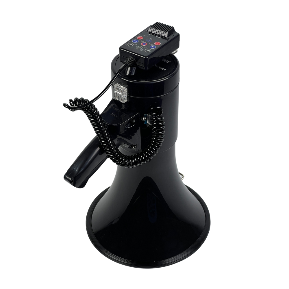 TECHZONE 50W Power Megaphone with Siren Bull horn Megaphone Loudspeaker ...