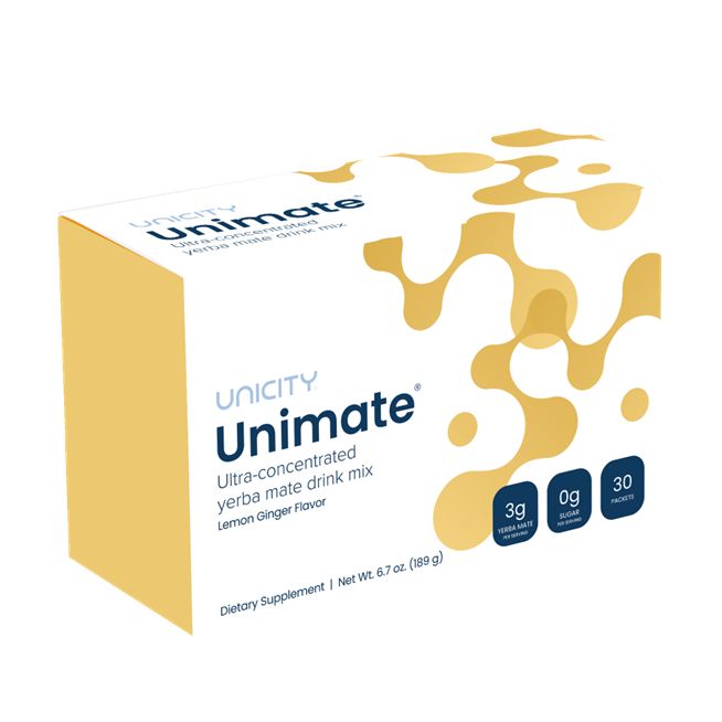 Unicity Unimate Lemon Ginger, Ultra Concentrated Yerba Mate Drink Mix ...