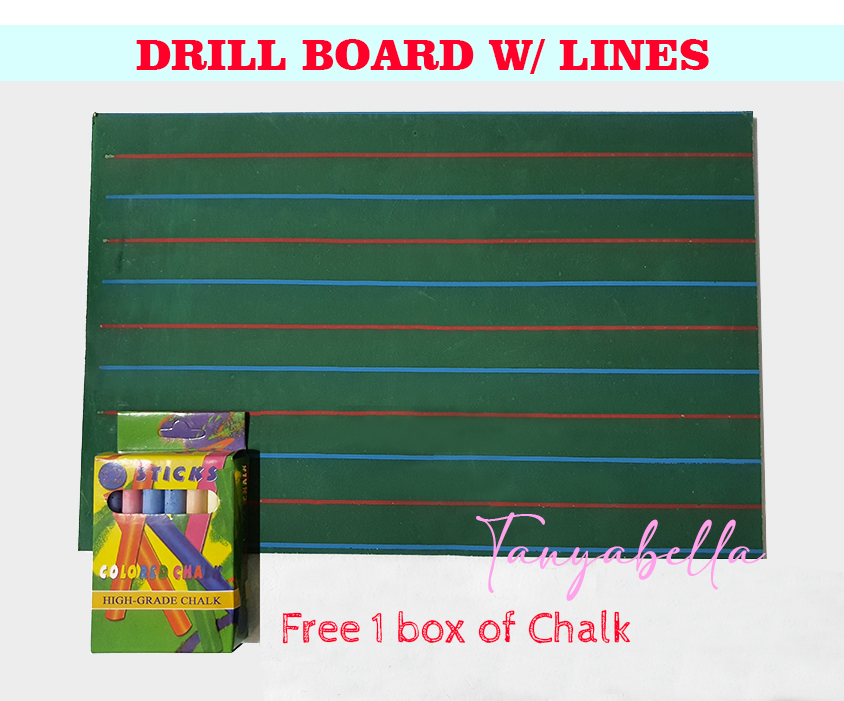 Drill Board with Lines Mini Black Board Chalk Writing for Children ...