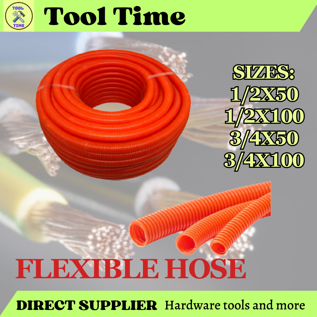 FLEXIBLE HOSE ELECTRICAL ORANGE HOSE 1/2 AND 3/4 | Lazada PH