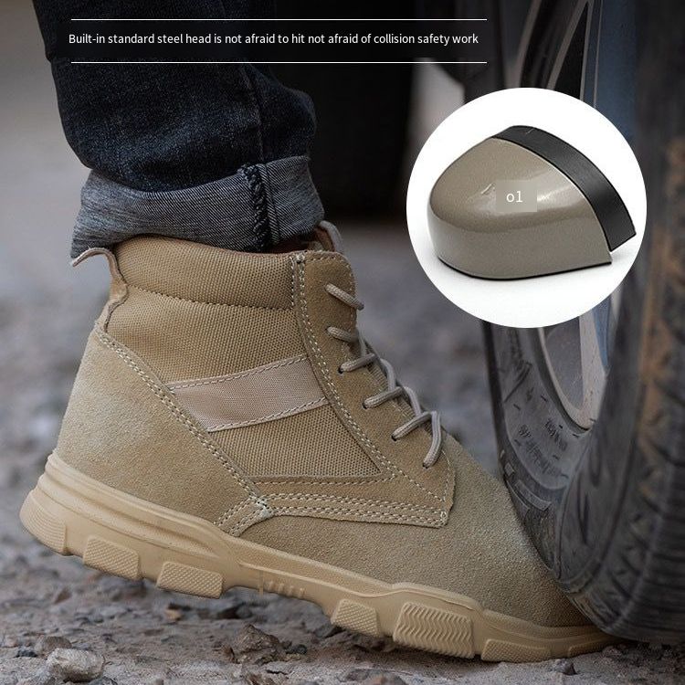 Safety Shoes Steel toe cap Hight Safety Shoes Men Anti-smash Anti ...