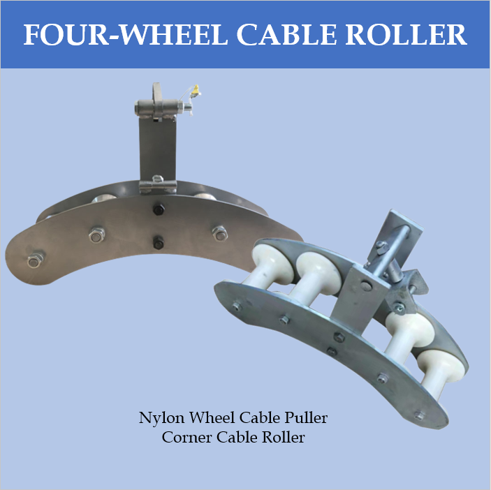 Twin Supply Four Wheel Cable Roller pulling rollers Corner Cable Roller Nylon Wheel Cable Puller ...