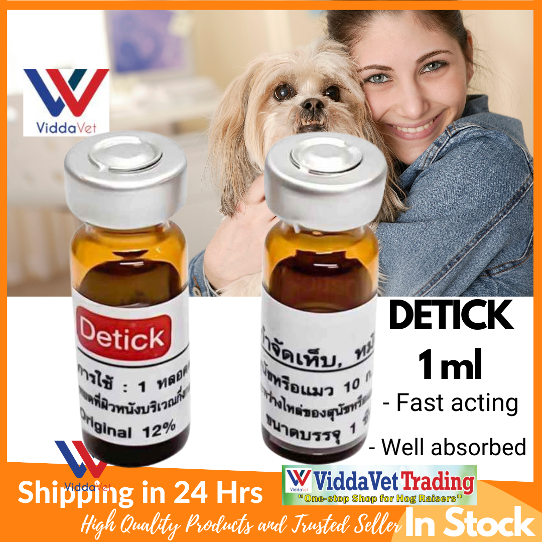 Detick 1cc anti tick and flea for dogs and cats Detick 1cc anti tick ...