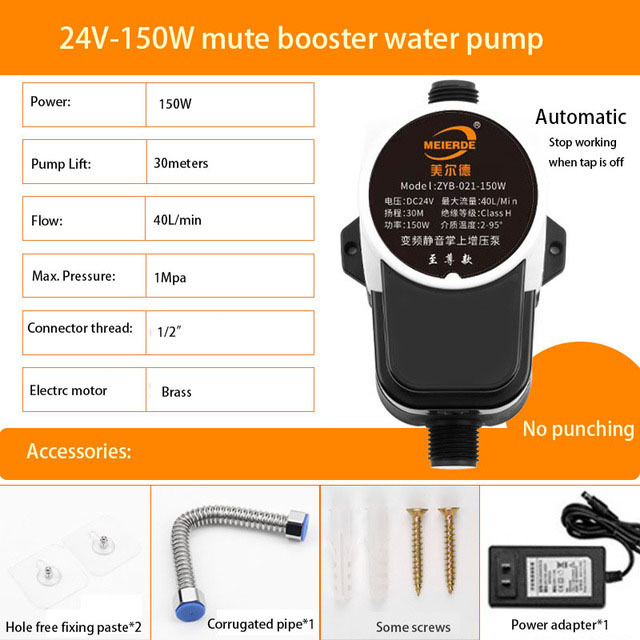 Booster Pump With Automatic Switch Pump 24V 80/100/150/180W Auto for ...