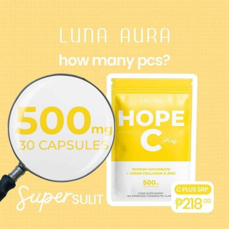 ON HAND Luna Aura Hope Glow Advanced Gluta.thione 14 or 30 Capsules ...