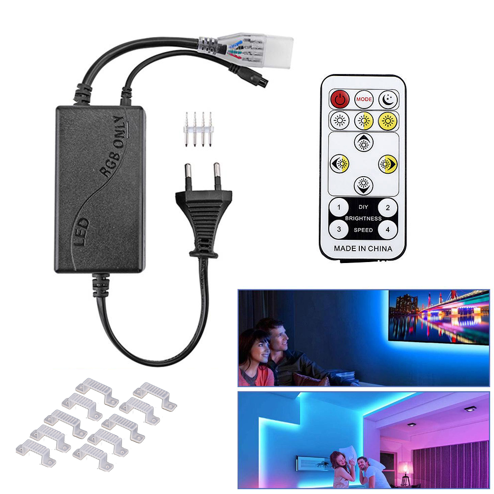 RGB led strip light driver with remote Cove Lights Controller 10mm Pin ...