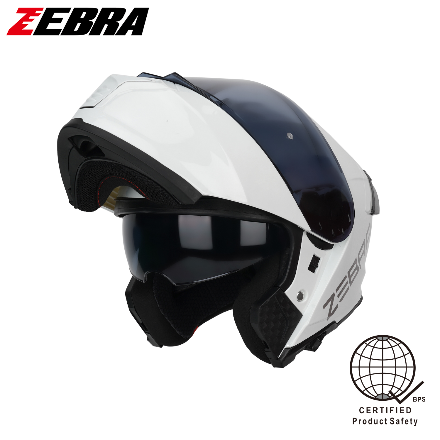 Zebra helmet full face modular helmet motorcycle dual visor man and ...