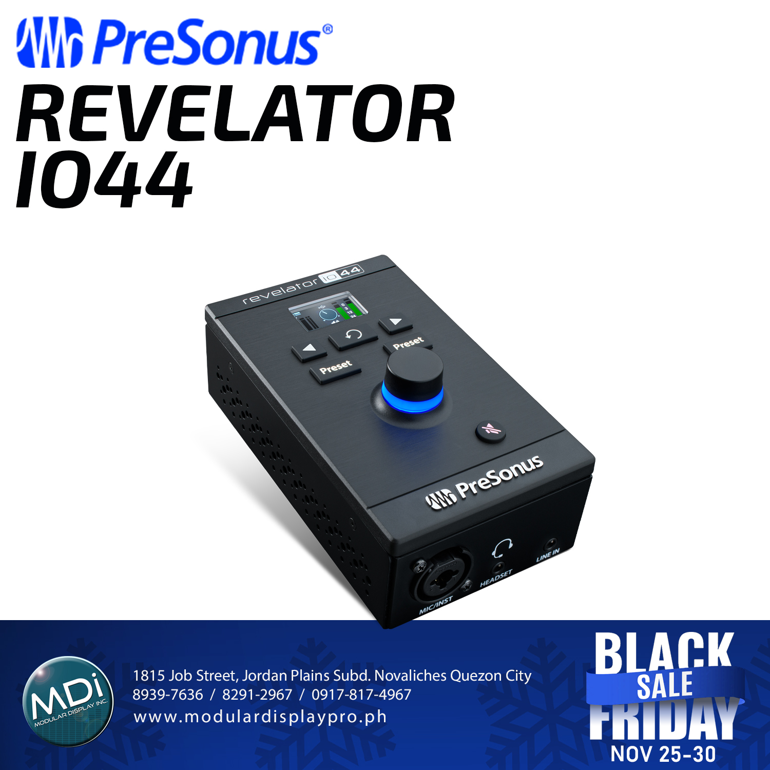 PreSonus Revelator io44 USB-C Audio Interface USB Audio Interface, 4-in ...