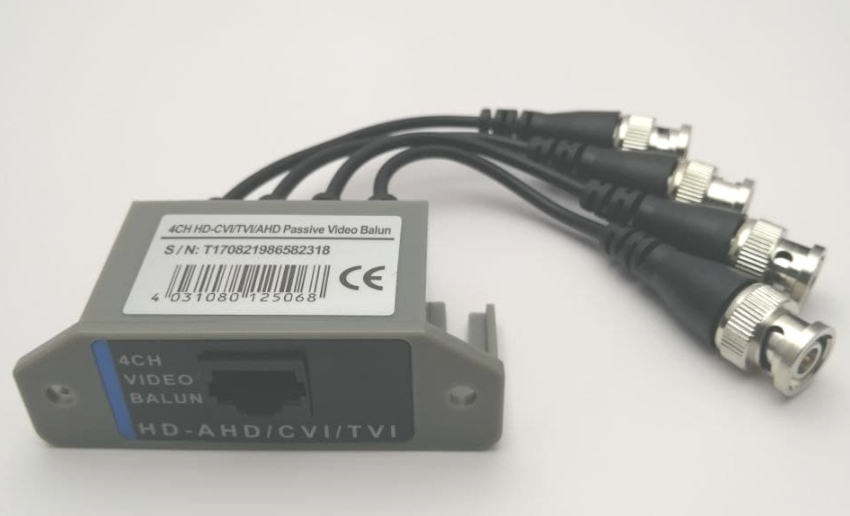 Video Balun CCTV UTP 4 Channel Passive Video Balun HDCVI / HDTVI / AHD ...