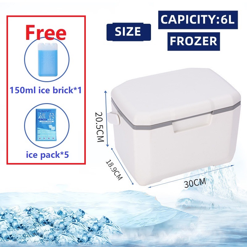 【Free 5*ice pack And 1*ice brick】Outdoor Ice Box Cooler Chest Insulated ...