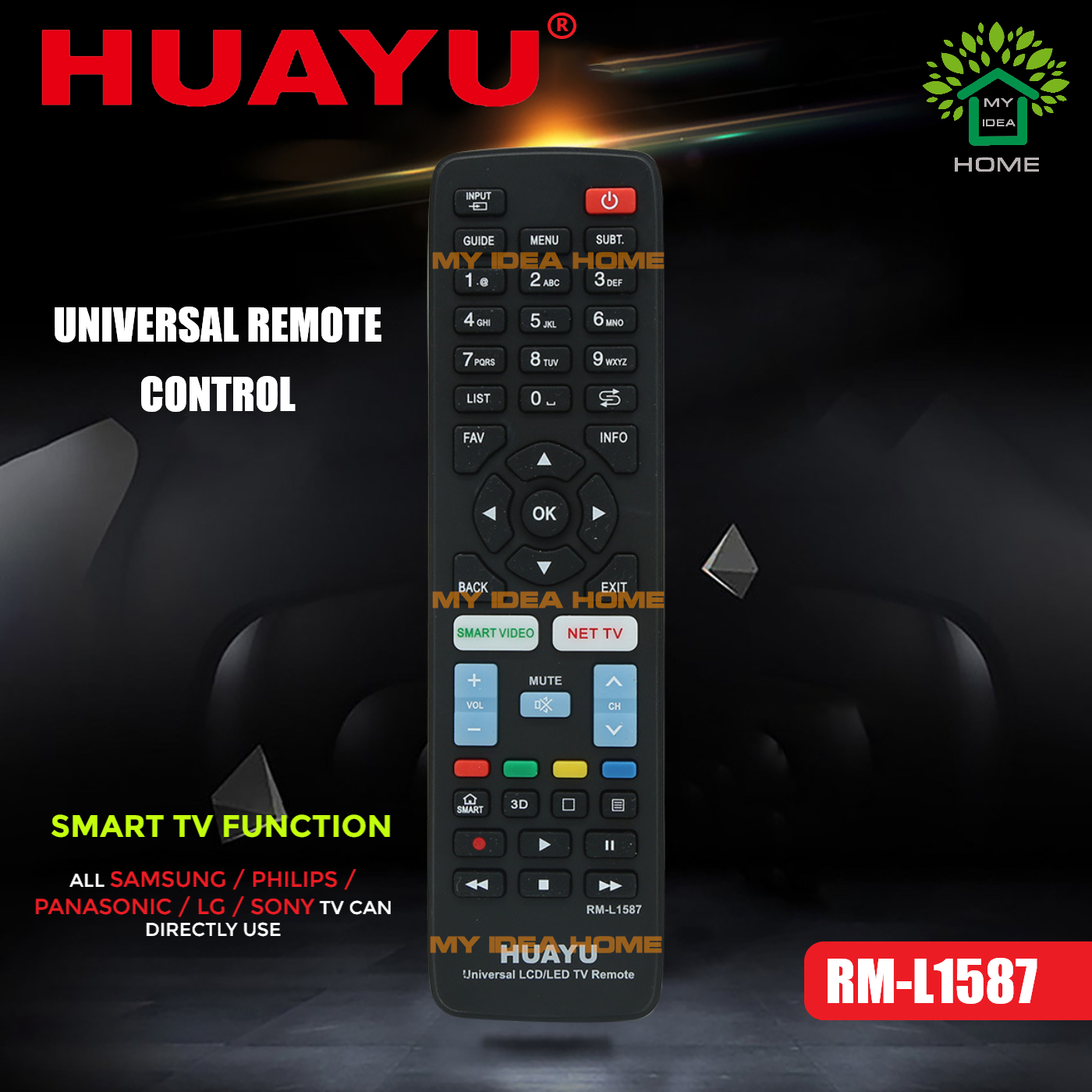 HUAYU RM-L1587 Universal Smart TV Remote Control | Lazada PH