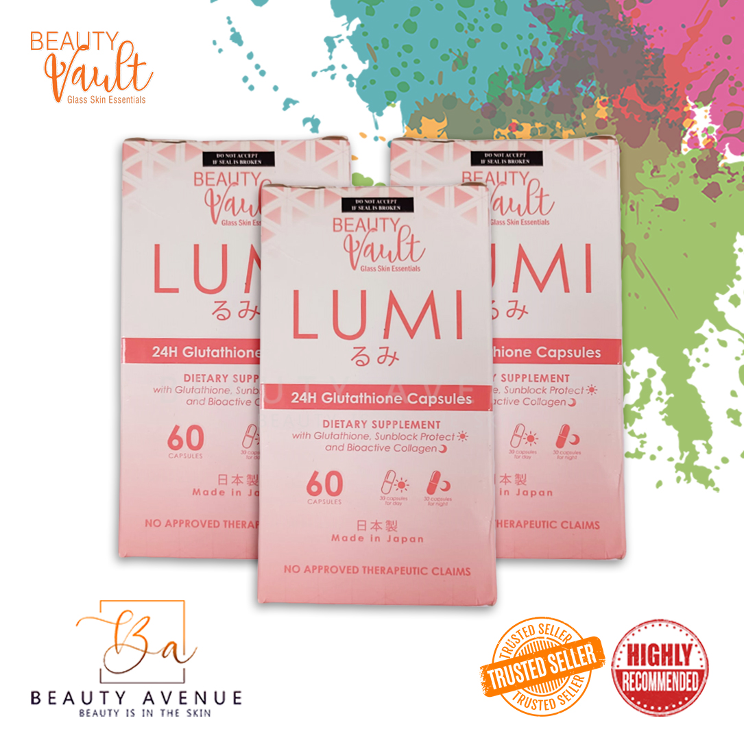 Lumi 24H Glutathione Capsules by Beauty Vault 60 capsules 3pcs | Lazada PH