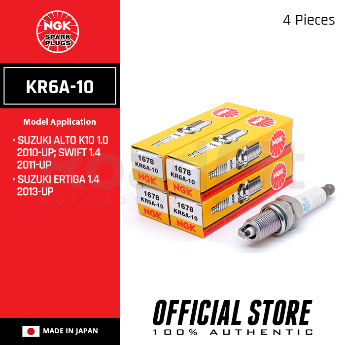 NGK KR6A-10 Standard Spark Plugs for Suzuki Swift, Ertiga 2012-2015 ...