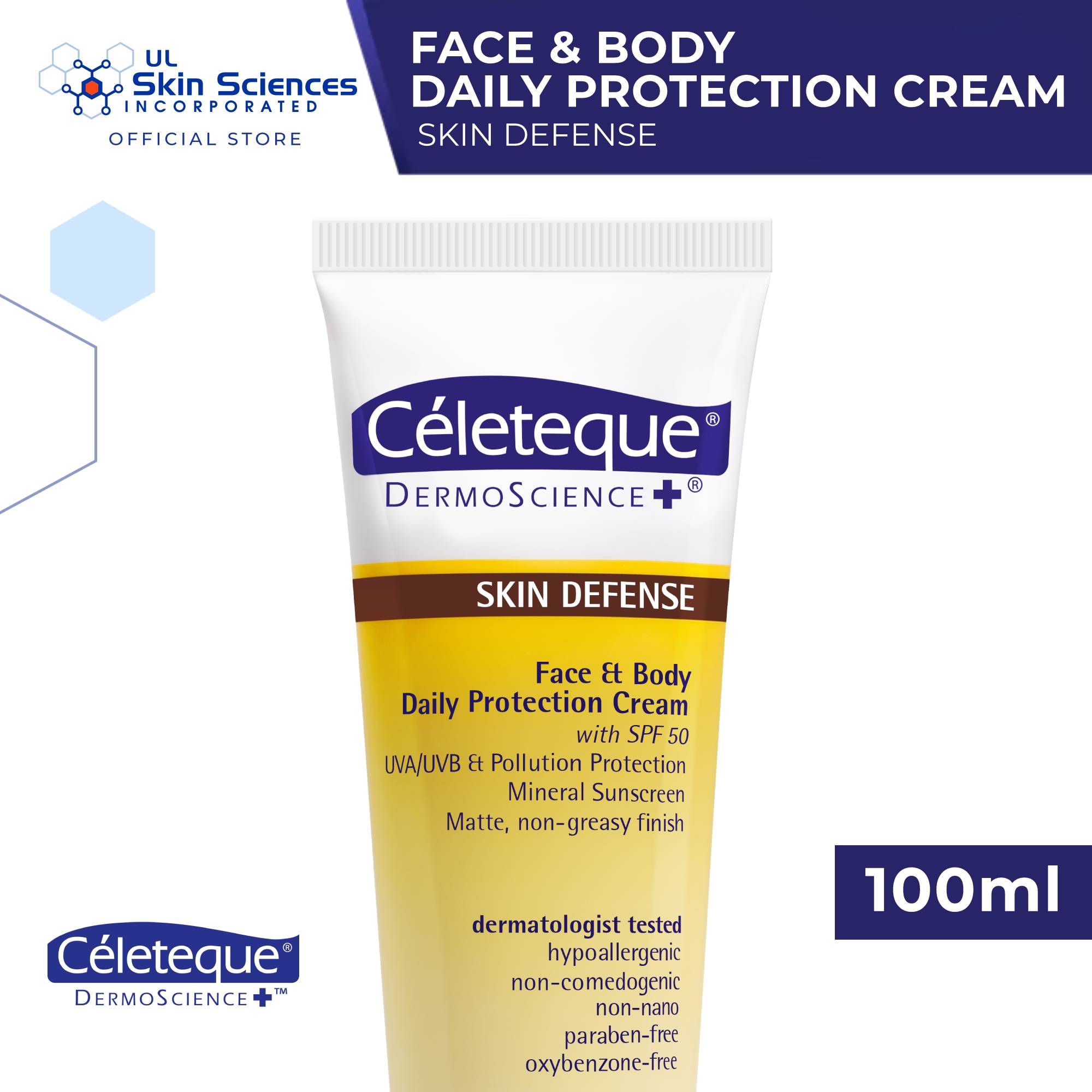 Céleteque® DermoScience™ Skin Defense Face and Body Daily Protection ...
