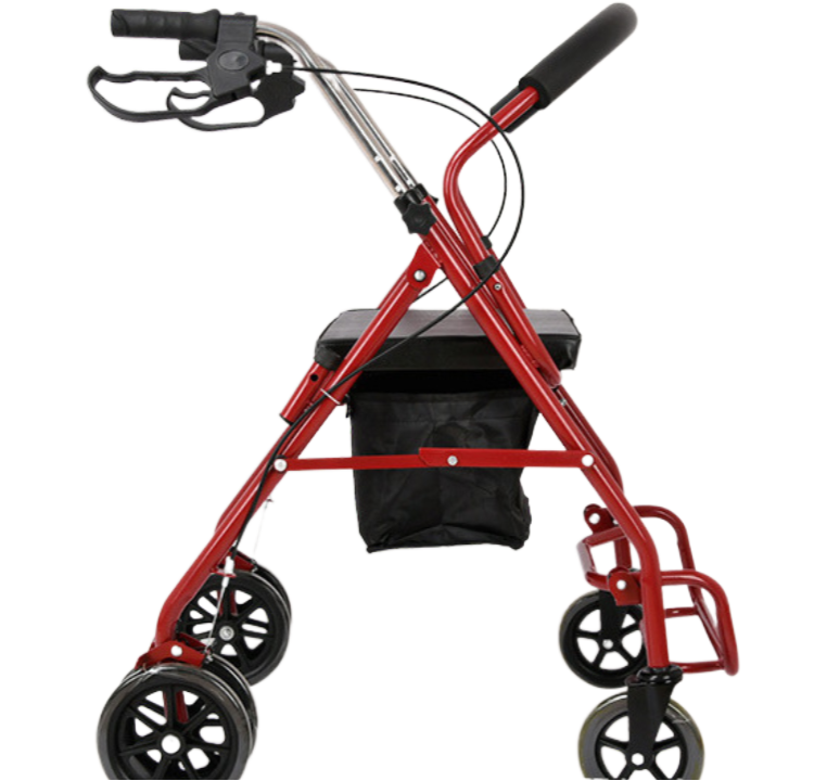 Elderly walker trolley can push and sit shopping cart elderly leisure ...