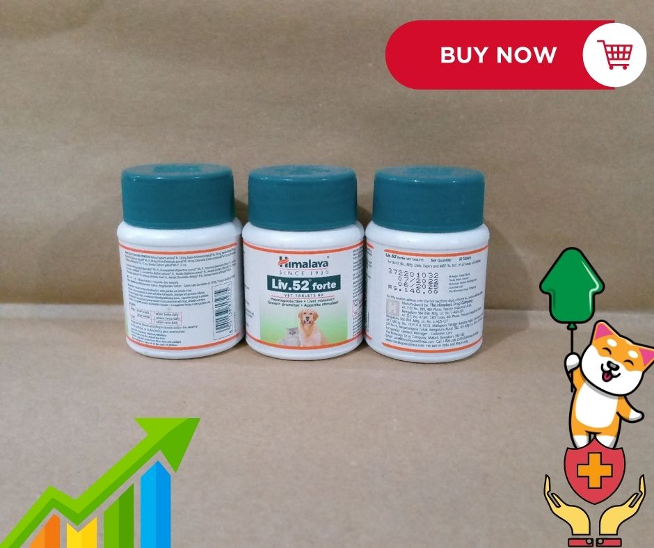 Himalaya Liv 52 Forte Vet Tablets for Liver Care of Dogs and Cats (60 ...