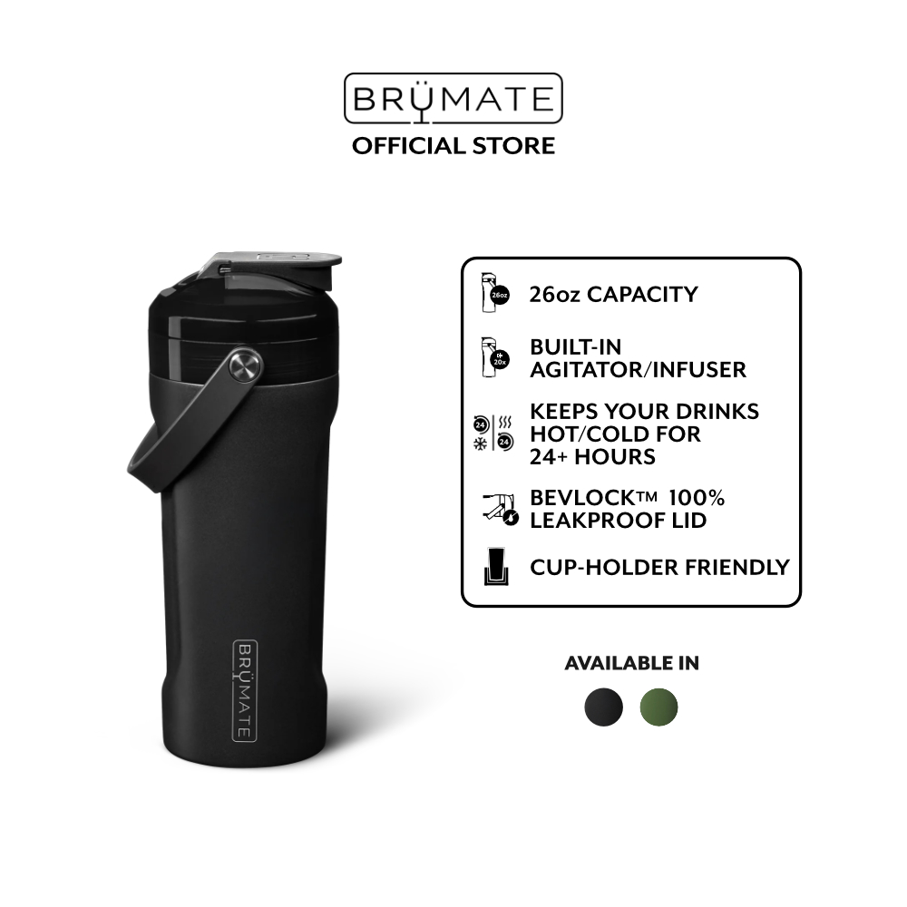 BrüMate MULTISHAKER, Triple-Insulated Tumbler 26oz (Gym Protein Shaker ...