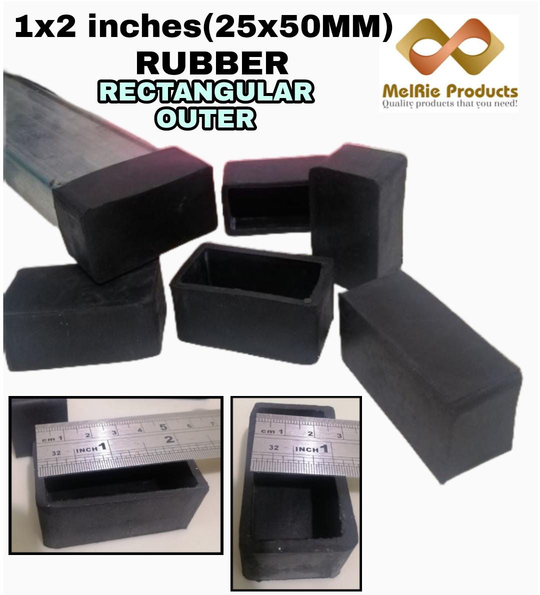 1x2 inches (25x50MM) RECTANGULAR OUTER HEAVY DUTY Tubular Rubber ...