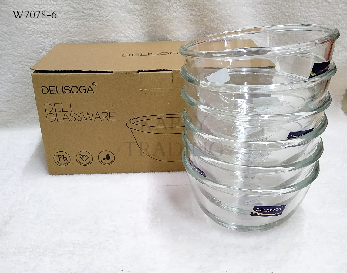 DELISOGA Glass Bowl Set 6pcs. 148.5mm W70786 | Lazada PH