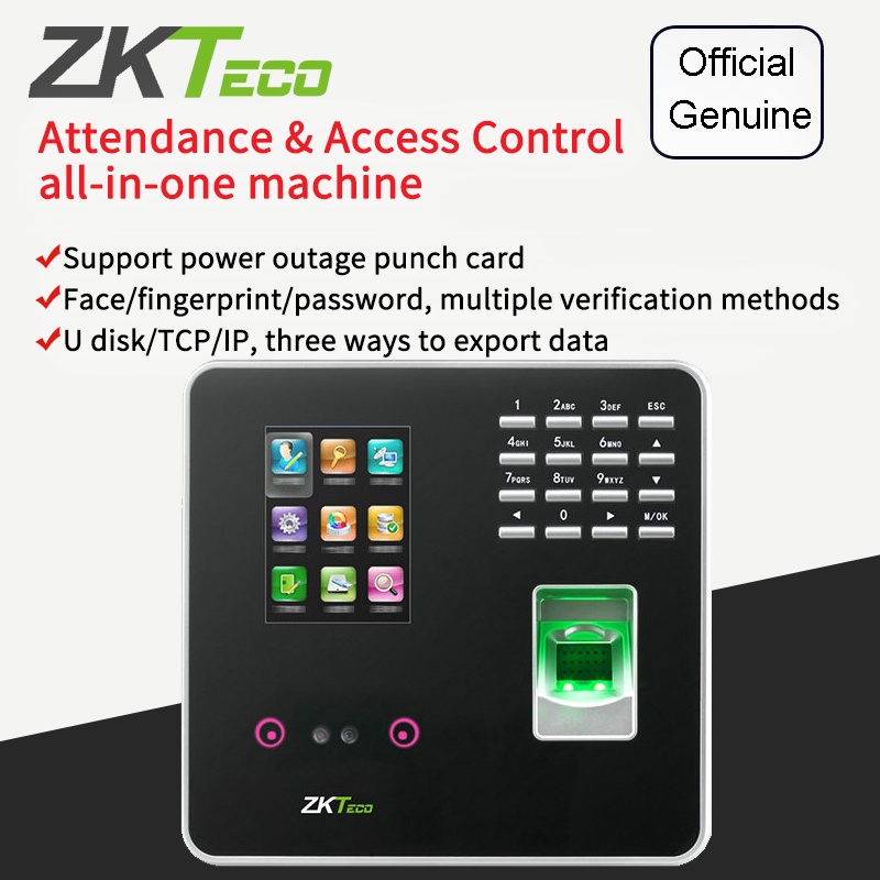 LUCK ZK3969 face attendance machine biometric time attendance machine face time clock face ...