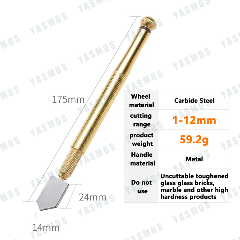 diamond Glass Cutter Origina tile cutter Handle Hand Tool Gold | Lazada PH