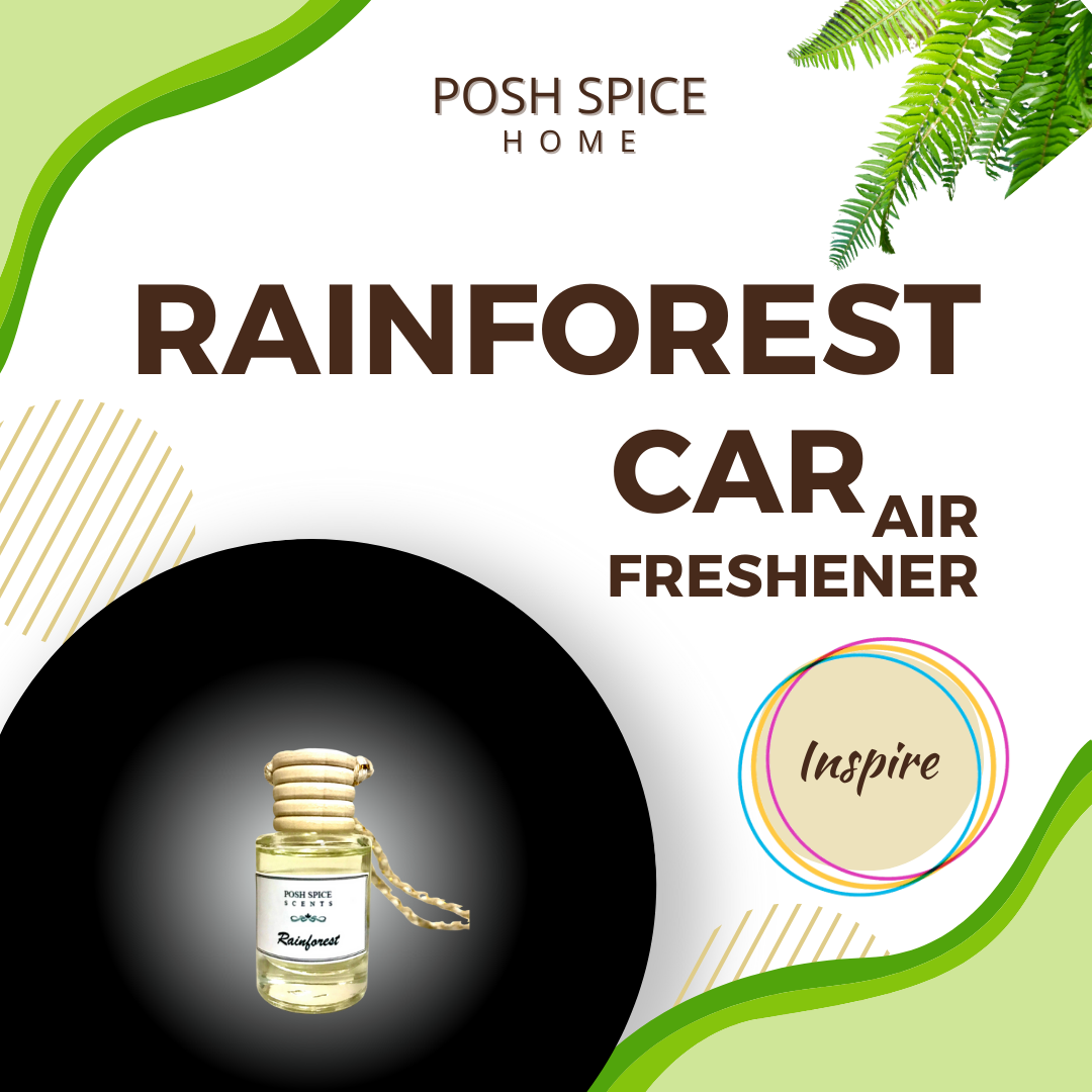 Car Hanging Diffuser Scent Diffuser for Cars and Small Spaces - Rainforest and Fresh Bamboo Air ...