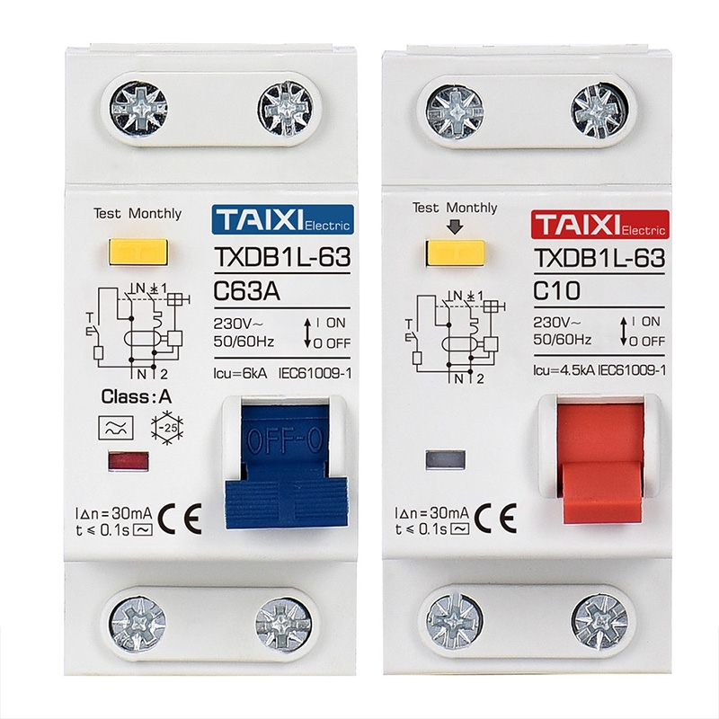 MCB RCCB RCD Type A / AC RCBO DPNL Residual Current Circuit Breaker ...