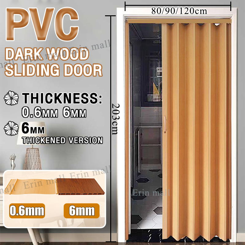 Erin mall PVC Folding Door Fire O-Formaldehyde Accordion Sliding Door ...