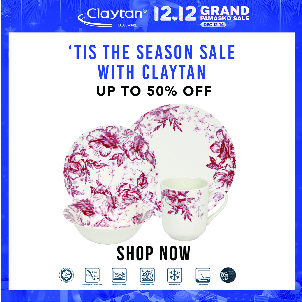 Claytan Impression 16 PCS Ceramic Dinner Set | Lead Safe and Microwave ...