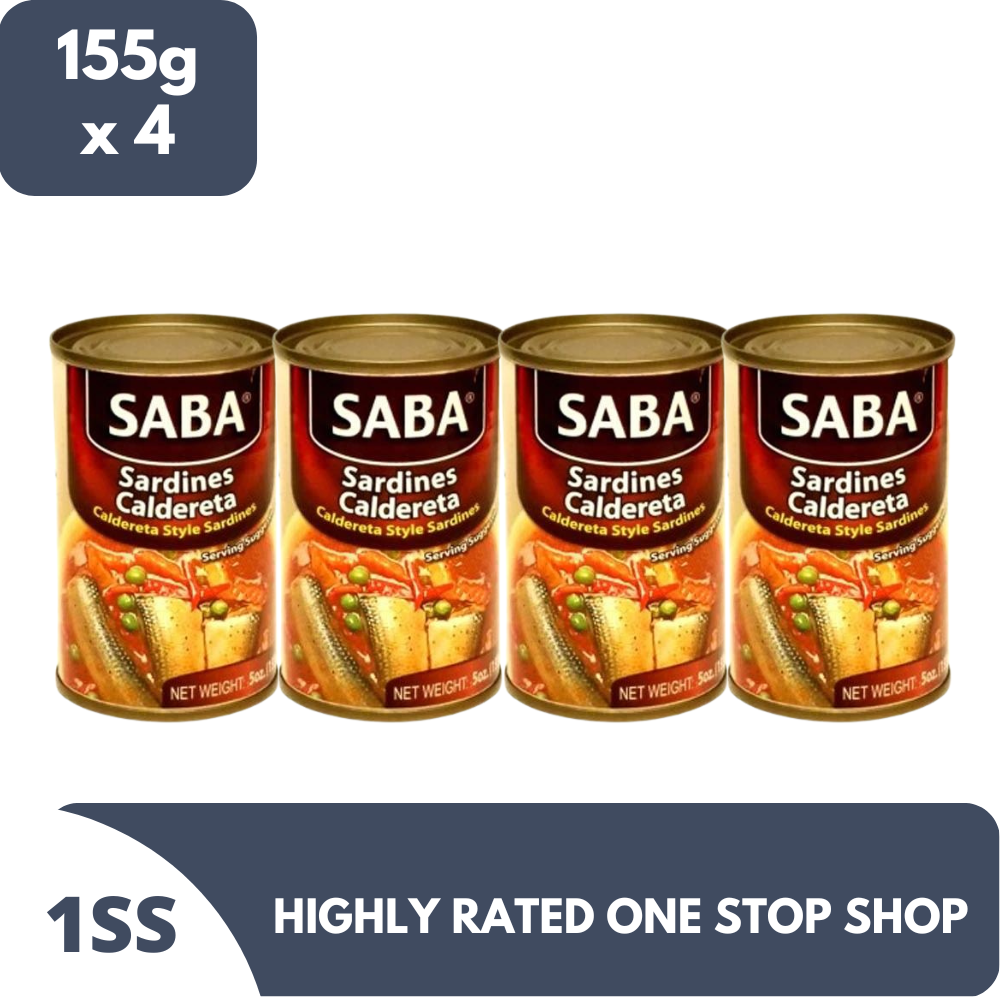 Saba Sardines Caldereta in Spicy Stew Sauce 155g x 4 | Lazada PH
