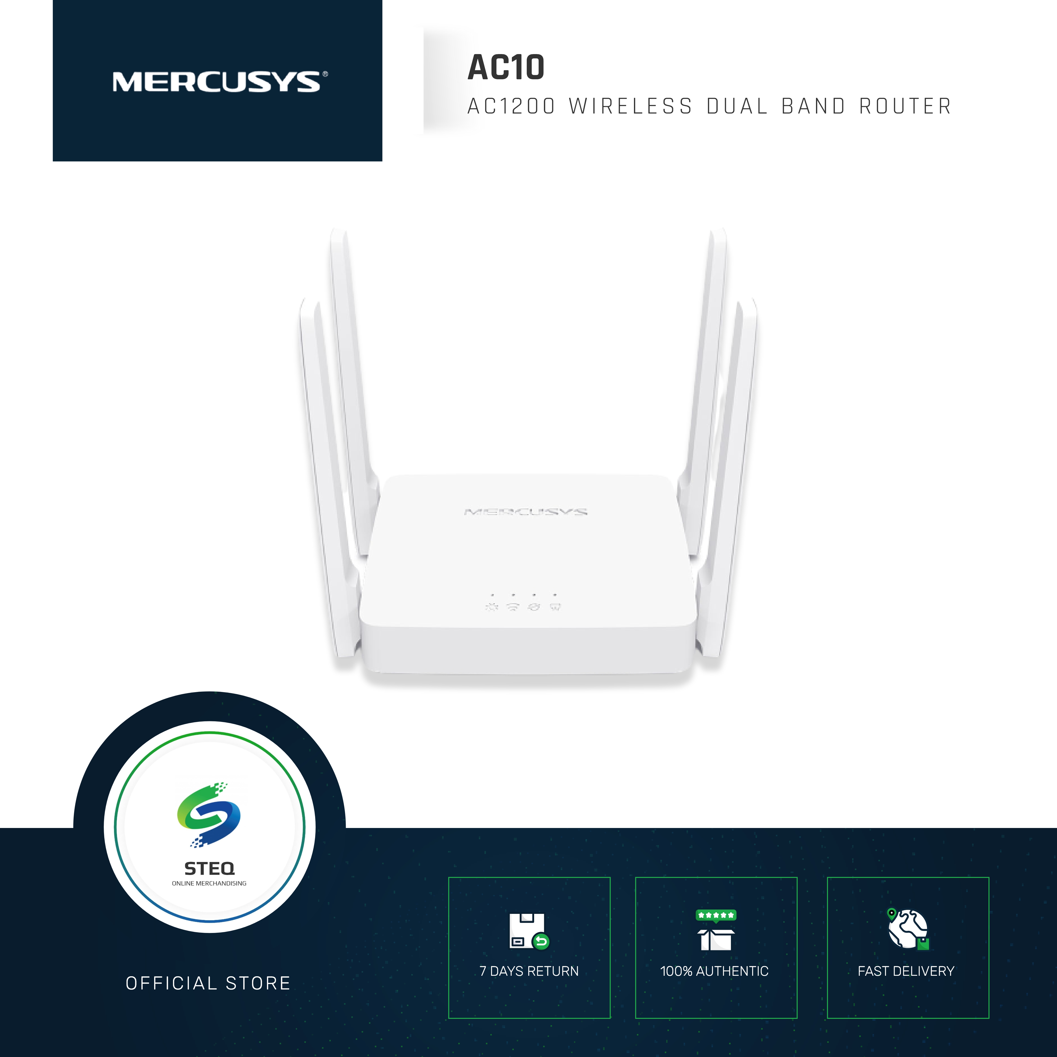 STEQ MERCUSYS AC10 AC1200 Wireless Dual Band Router | Lazada PH