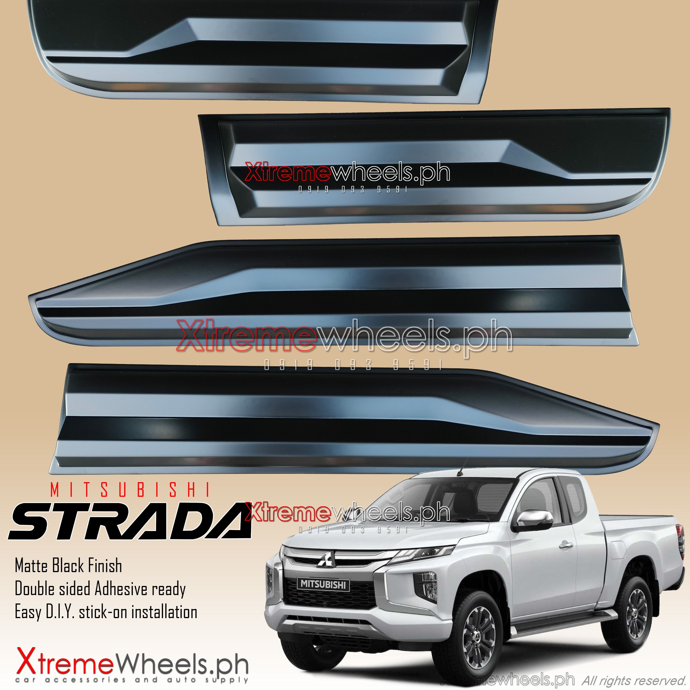 Strada GLX GLS ATHLETE 2015 - 2023 Version3 Offroad Wide Matte black ...