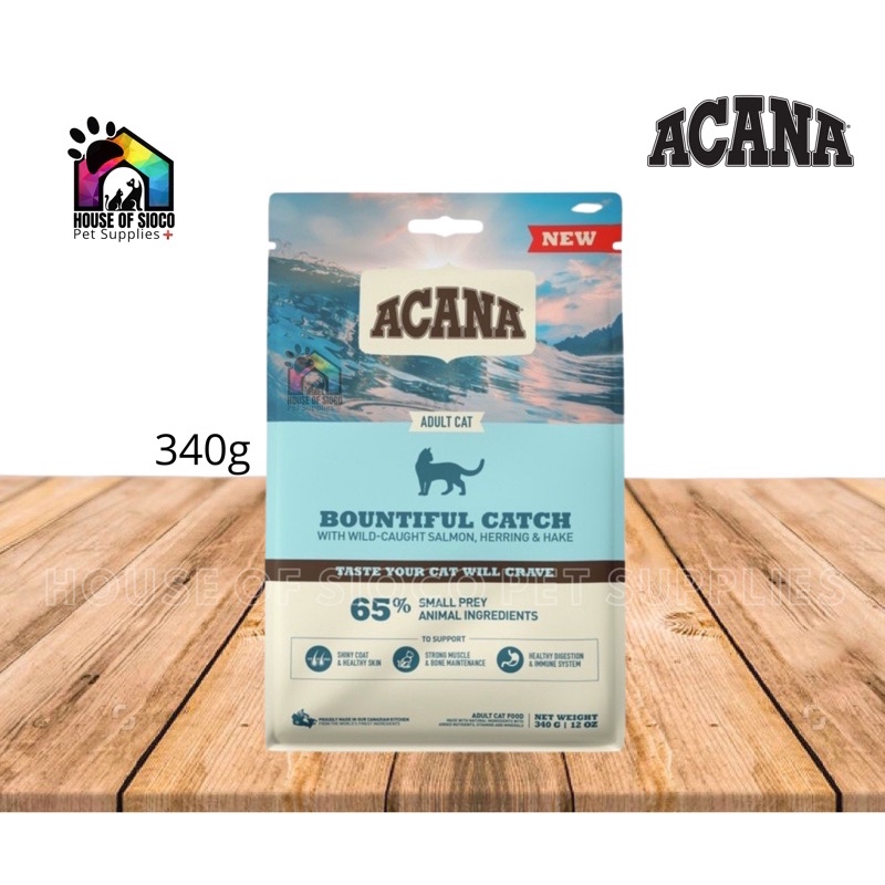 [Ready STock] Acana Bountiful Catch Dry Adult Cat Food 340g | Lazada PH