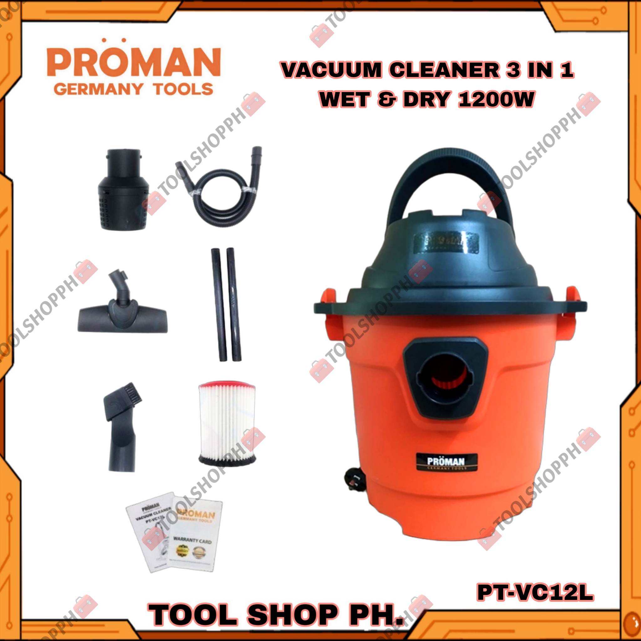 PROMAN JAPAN VACUUM CLEANER 12L WET AND DRY PT-VC12L | Lazada PH