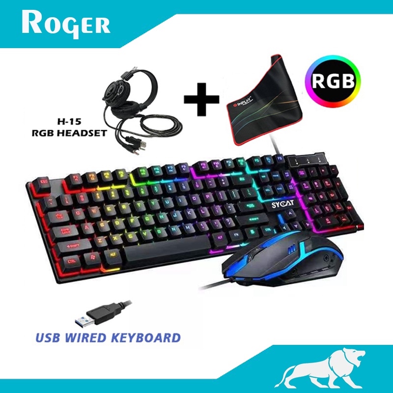 【Ready Stock】⊕ STX 540 Gaming Keyboard And Mouse Headset Set With Mouse ...