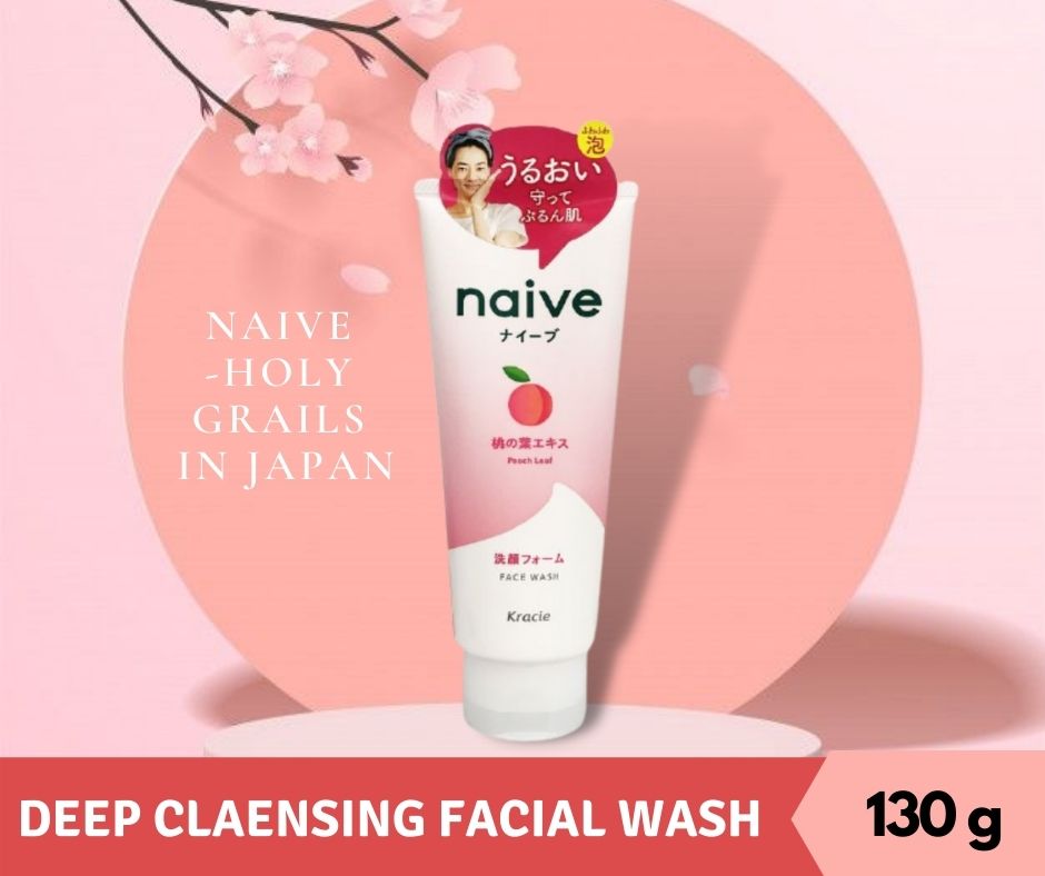 KRACIE - Naive Peach Leaf Facial Wash- DEEP CLEANSING- JAPAN SKINCARE | Lazada PH