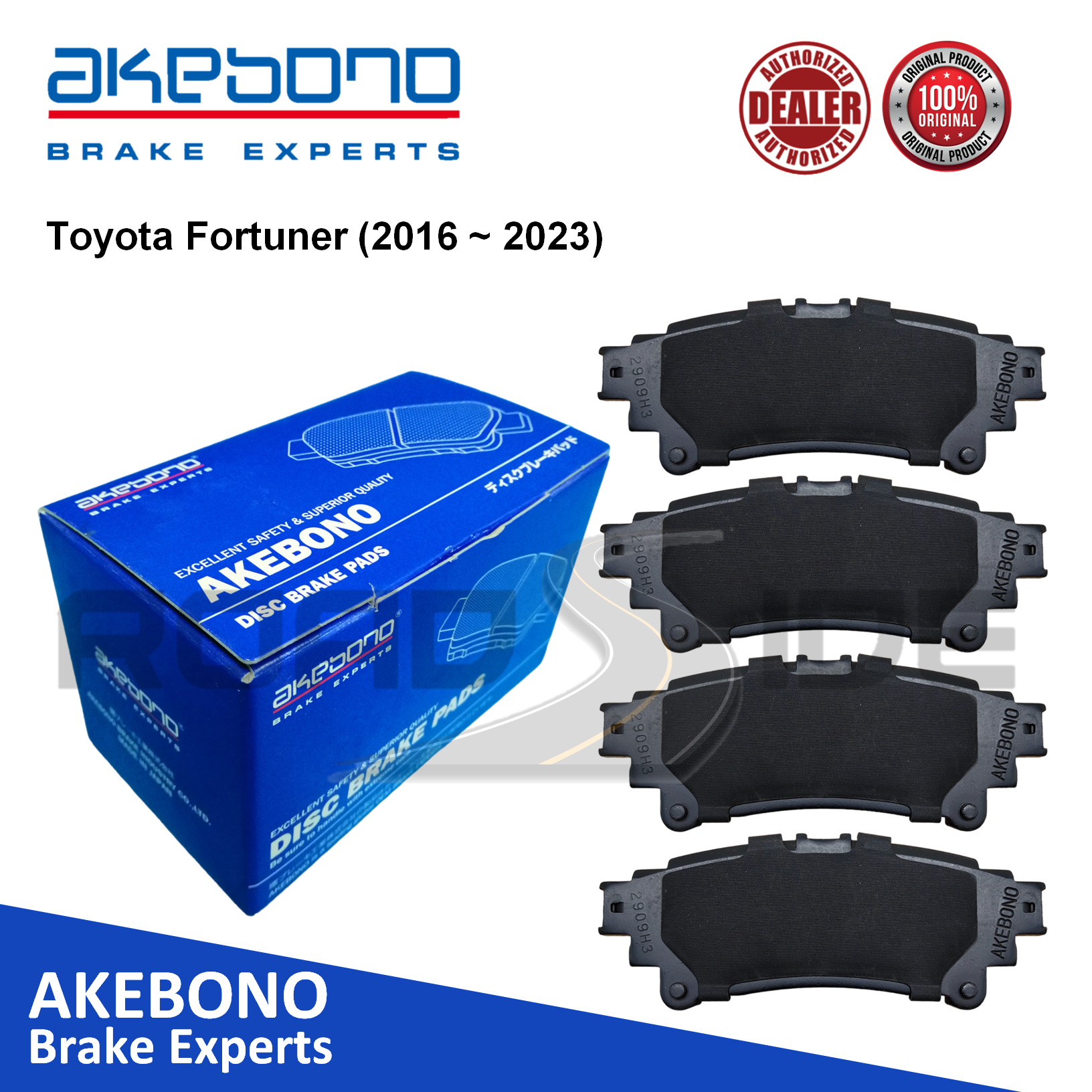 Akebono Rear Brake Pads for Toyota Fortuner (2016 - 2023) | Lazada PH