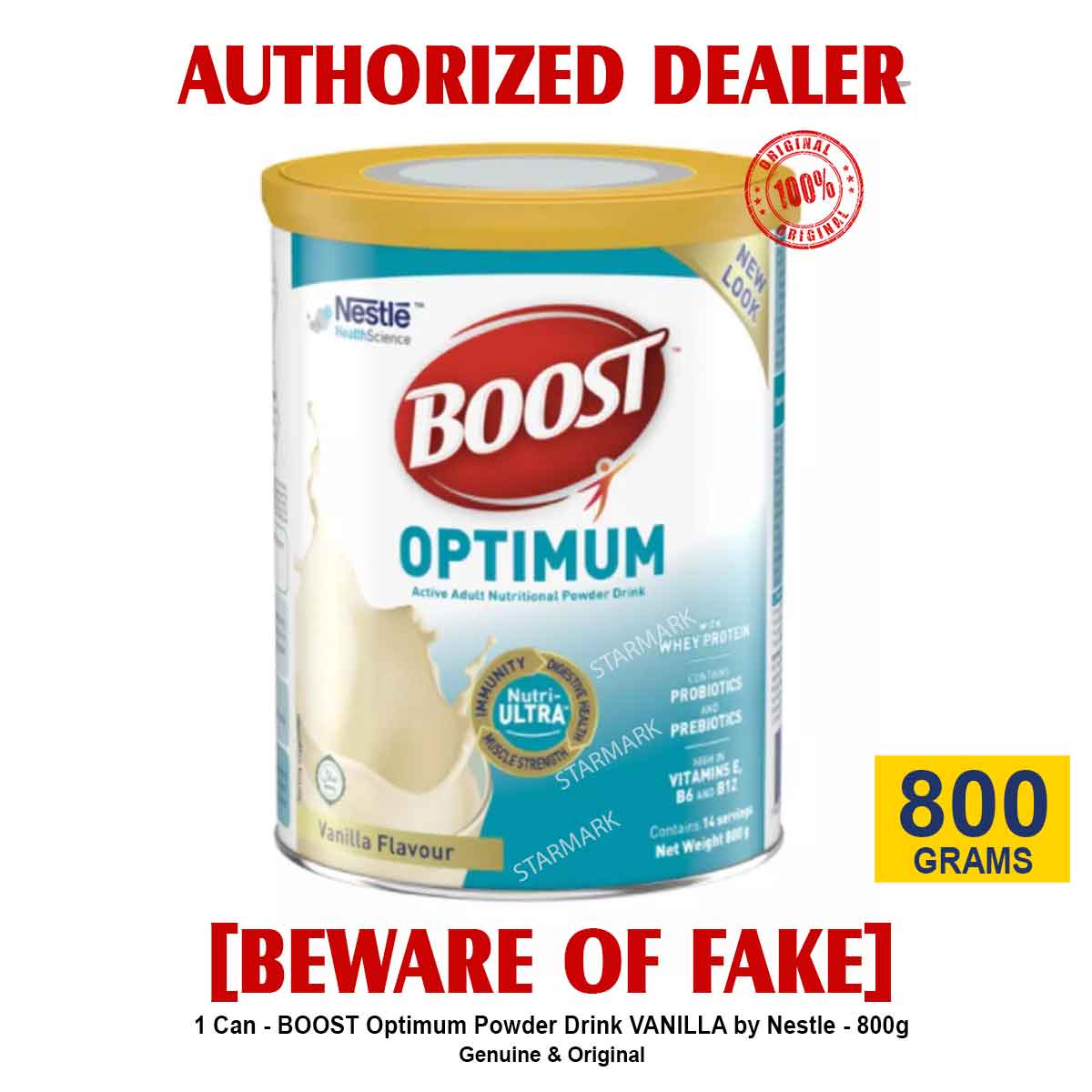Boost Optimum VANILLA Flavor 800g Powder Drink by Nestle Boost Optimum ...
