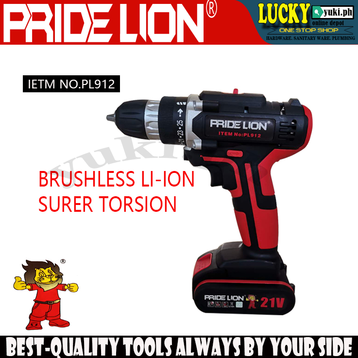 PL 912 PRIDE LION Hand-held drill rechargeable tool lithium battery ...