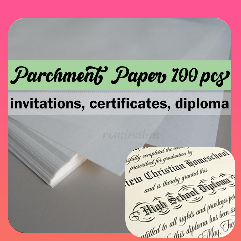 Parchment Paper 80gsm A4 100pcs Certificate Diploma Invitation | Lazada PH