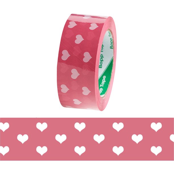 HEART TAPE 2" x 10meters Packaging Tape Strong hold Self Adhesive Thick ...