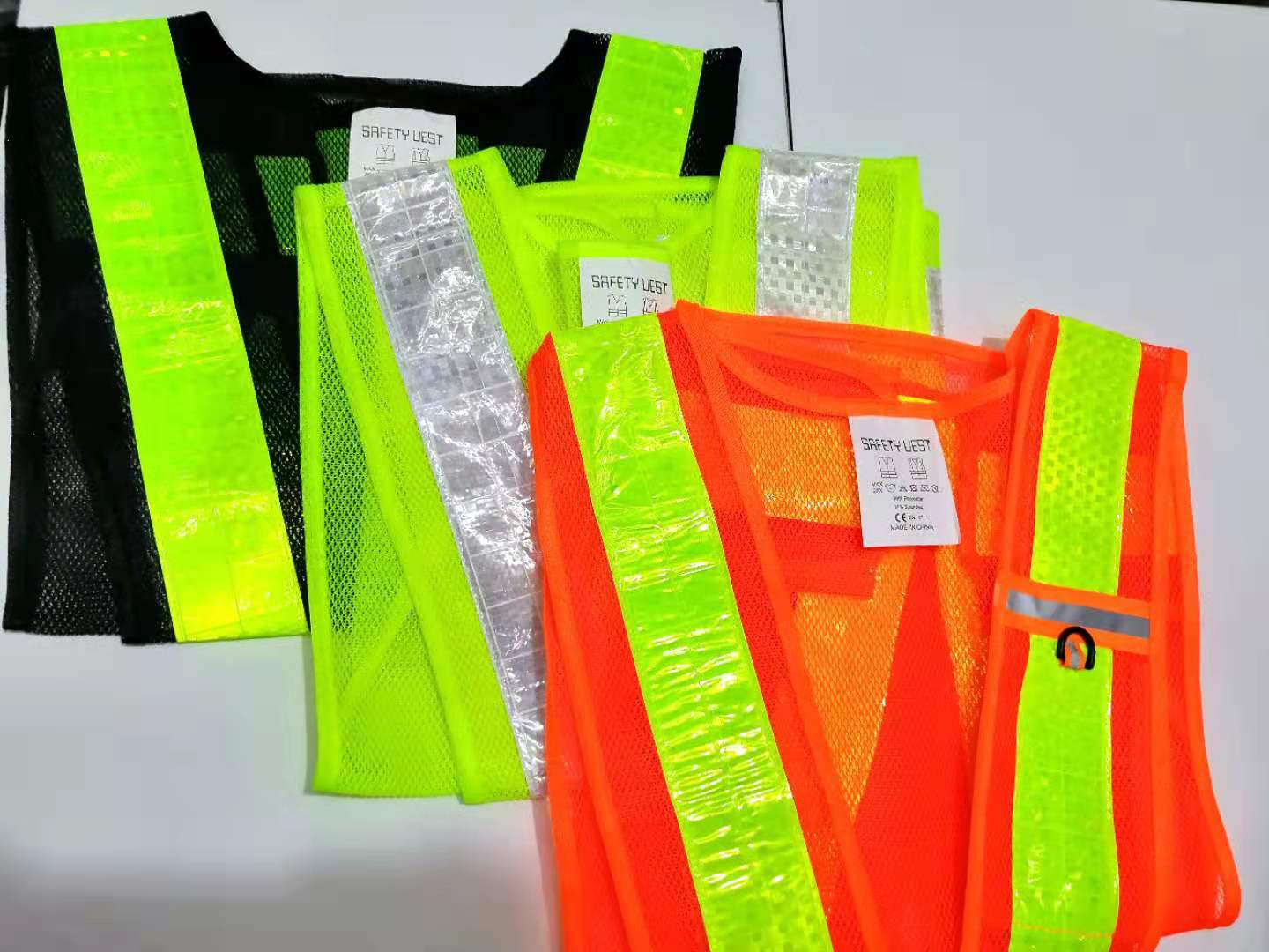 Reflective safety net vest can be adjusted, with ID holder, reflective ...