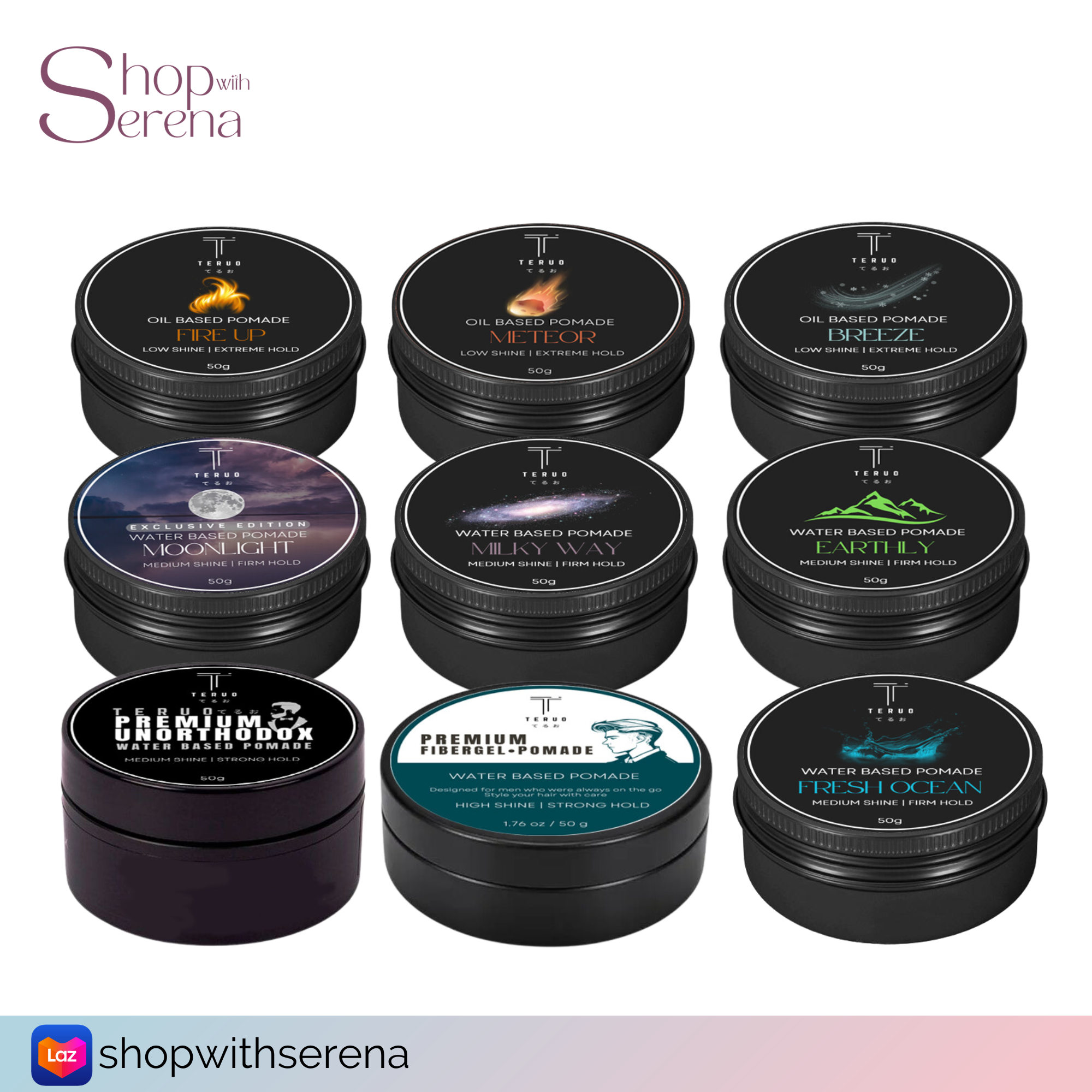 Teruo Pomade 50g Water Based | Oil Based | Unorthodox Pomade | Extreme ...