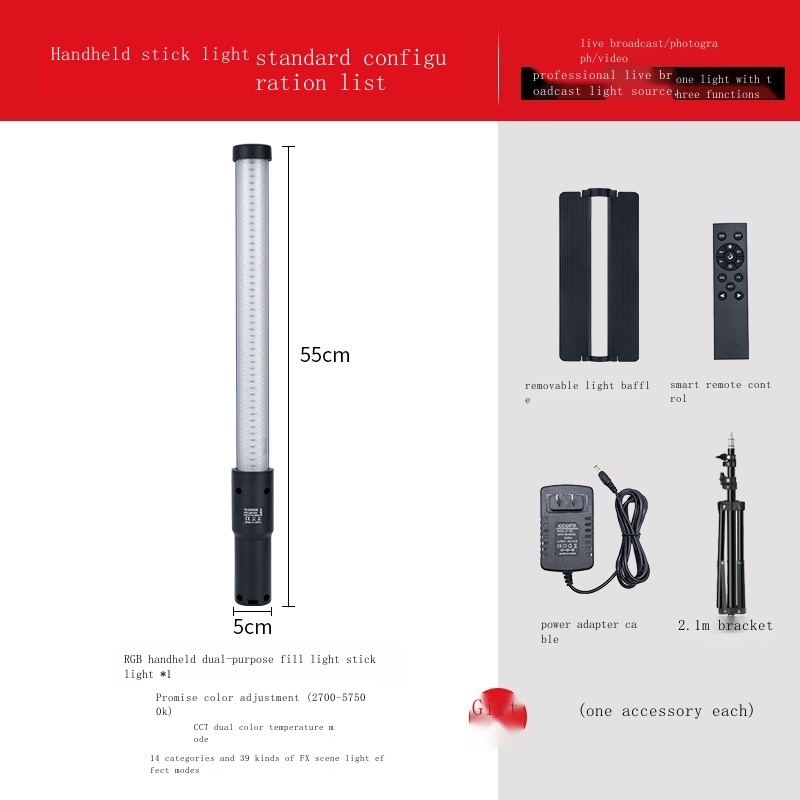Hand-Held Led Photography Light Bar Live Pictures RGB Full-Color ...