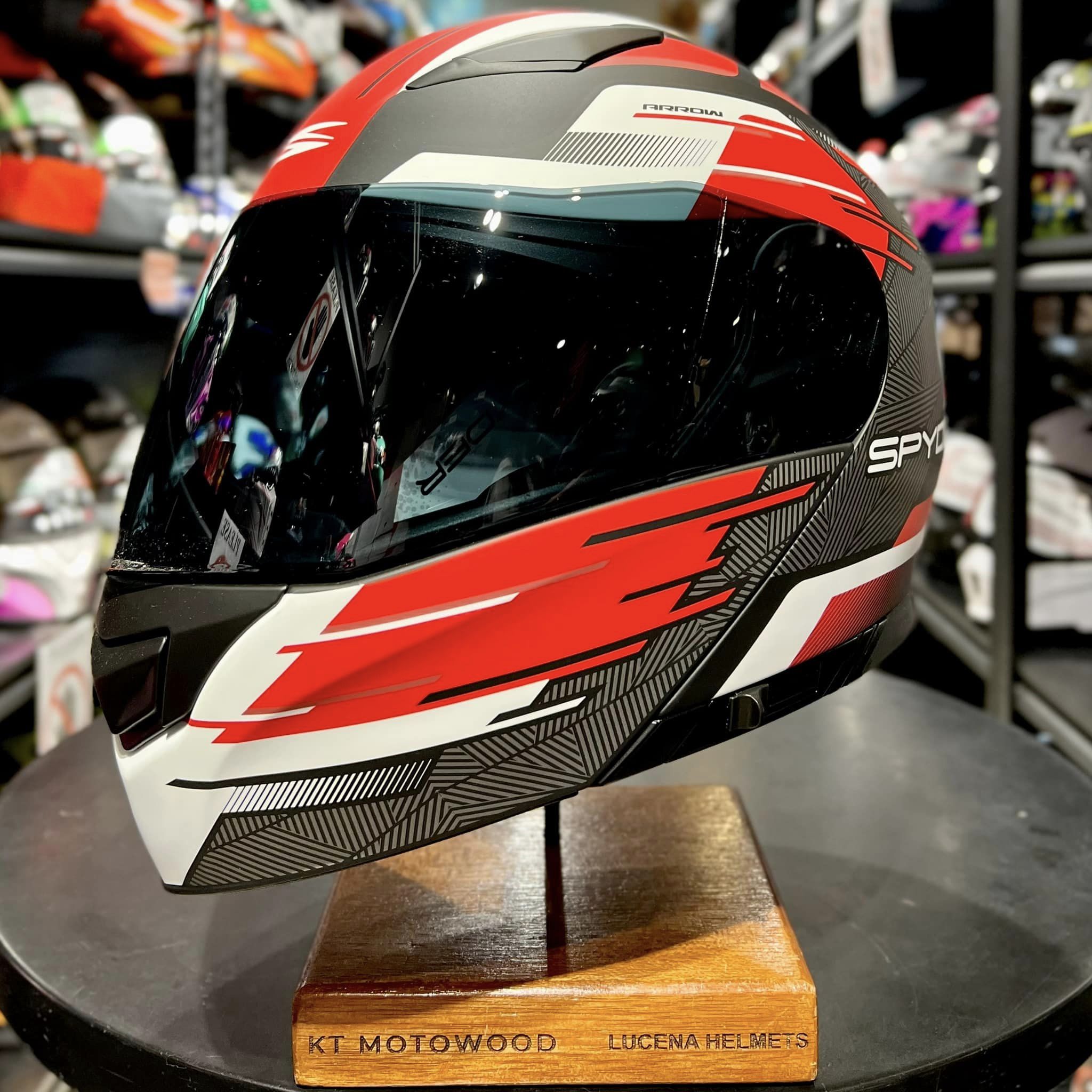 SPYDER Arrow S9 Modular Dual Visor Helmet with Free Extra Clear Visor ...