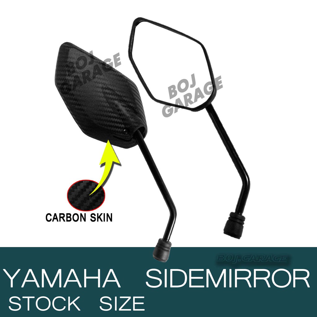yamaha universal side mirror carbon skin same stock size mio aerox mio ...
